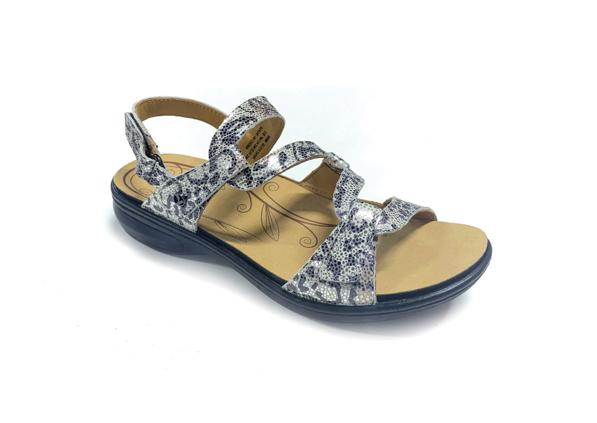 Revere Miami Back Strap Sandal - Silver Safari – Bayside Shoe Warehouse